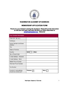 WAS_Membership_Application_Form_v4 | Washington Academy of Sciences
